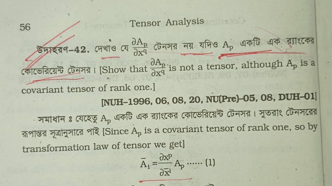 Tensor Analysis, ch-1,ex-42,Hons 4th year,Mathematics @mathtricksym