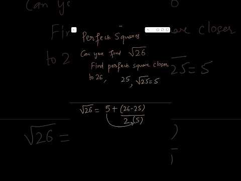 Can you find square root of 26? Linear approximation helps you with this. #mathconfidence #calculus