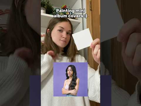 Painting mini album covers ๐ #youtubeshorts #art #viral