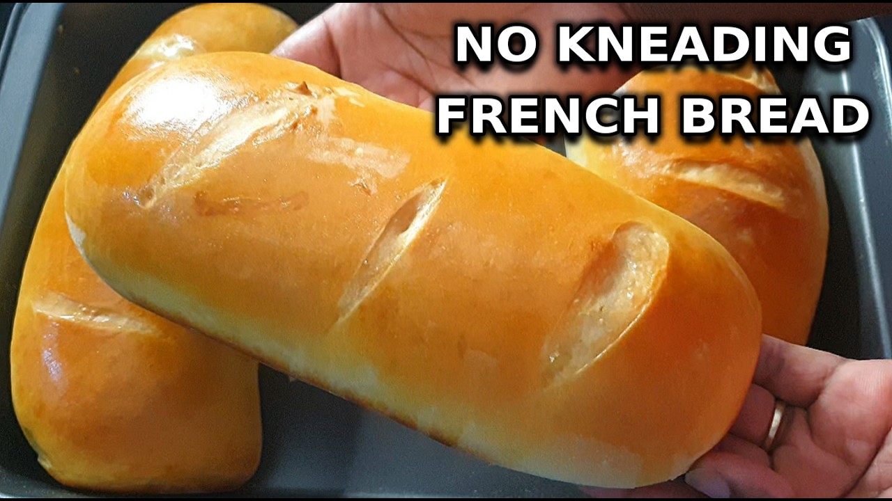 Soft & Fluffy French Bread | No Knead