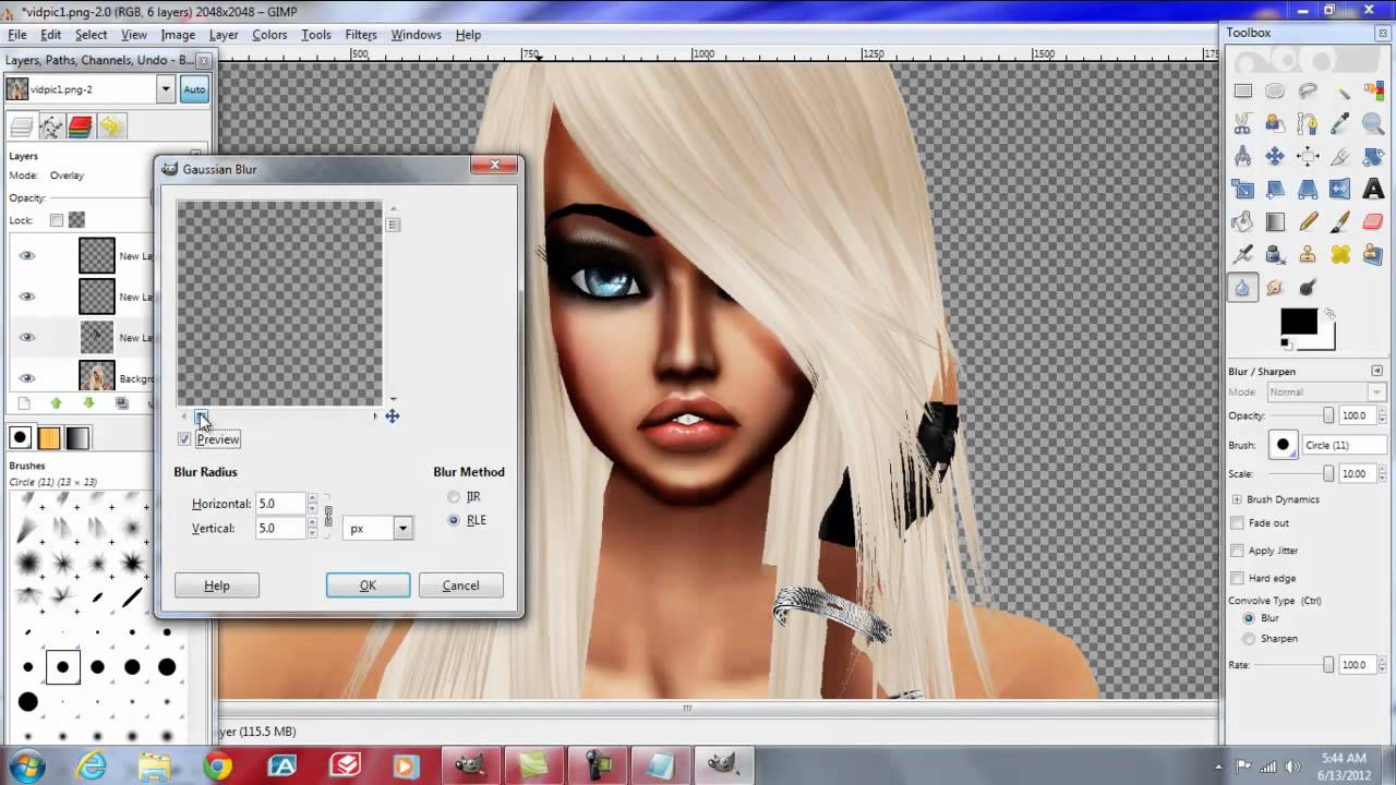 IMVU Skin Edit Tutorial Using Gimp Part 1