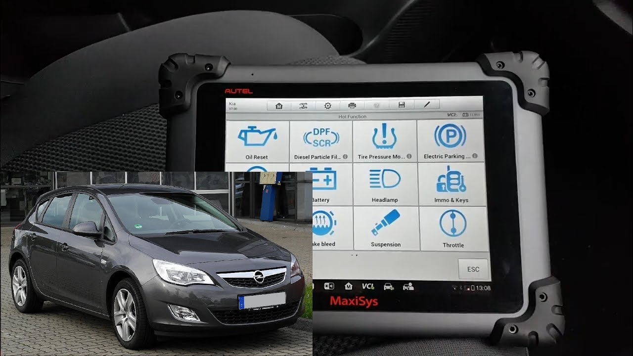 MaxiSys MS908P on a 2012 Vauxhall/Opel Astra 1.7 CDTI