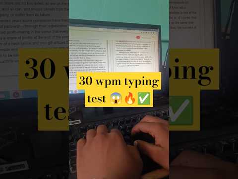 30 wpm typing test 😱🔥✅ #shorts #trending #computer #typing #keyboard #viral #ssc #ssccgl #mpsc #upsc