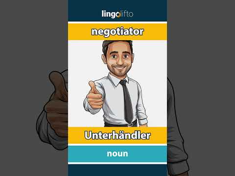 π¬π§π©πͺ negotiator - UnterhΓ€ndler : learn English : Lernen wir Englisch : vocabulary builder