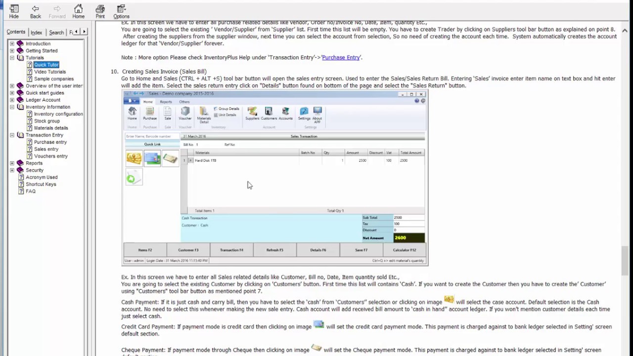 Quick Start Tutorials - InventoryPlus
