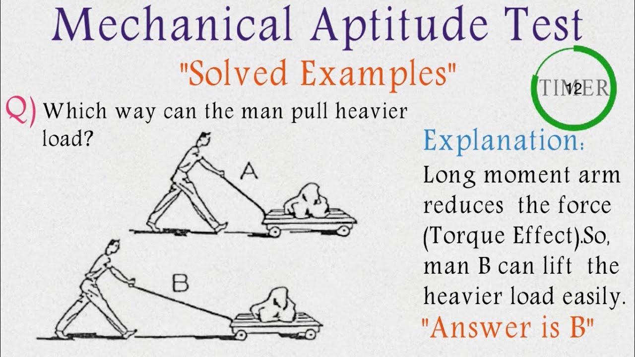 Mechanical Aptitude Test Solved & Explained | Mechanical Comprehension Test |