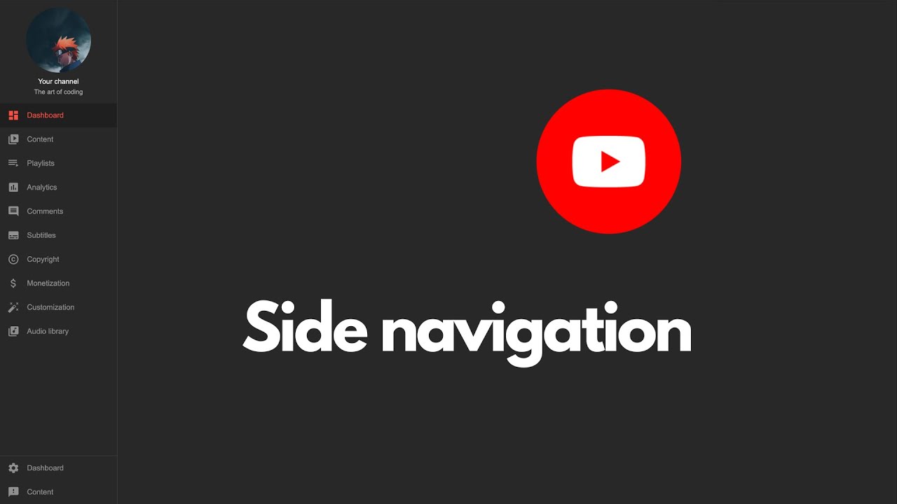 Create a side navigation bar like Youtube (ReactJS)