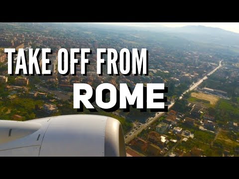TAKE OFF FROM ROME ITALY AIRPORT 4K