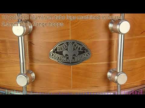 Derby City Custom Drums Cherry segment snare drum 14 x 6" | Reverb