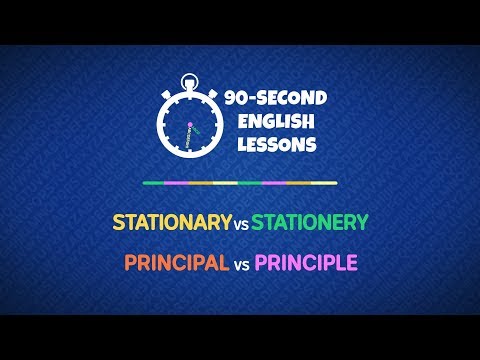English On The Go Ep 2: Stationary vs stationery, principal vs principle
