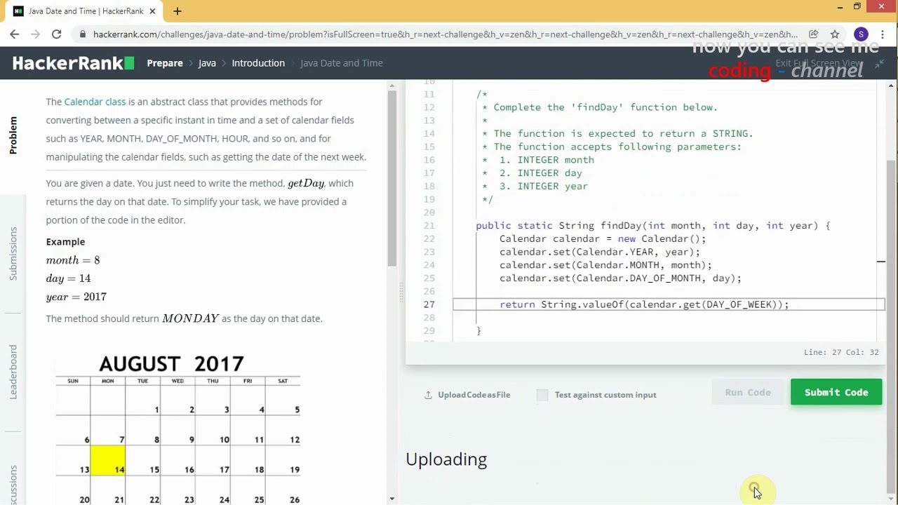 HackerRank - Java #12 - Java Date and Time