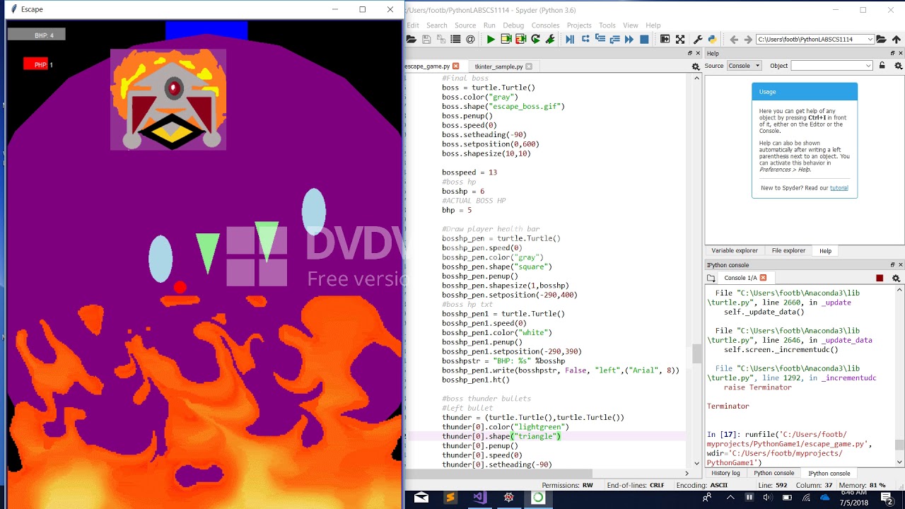 Escape Game - Created in Python (Updated)