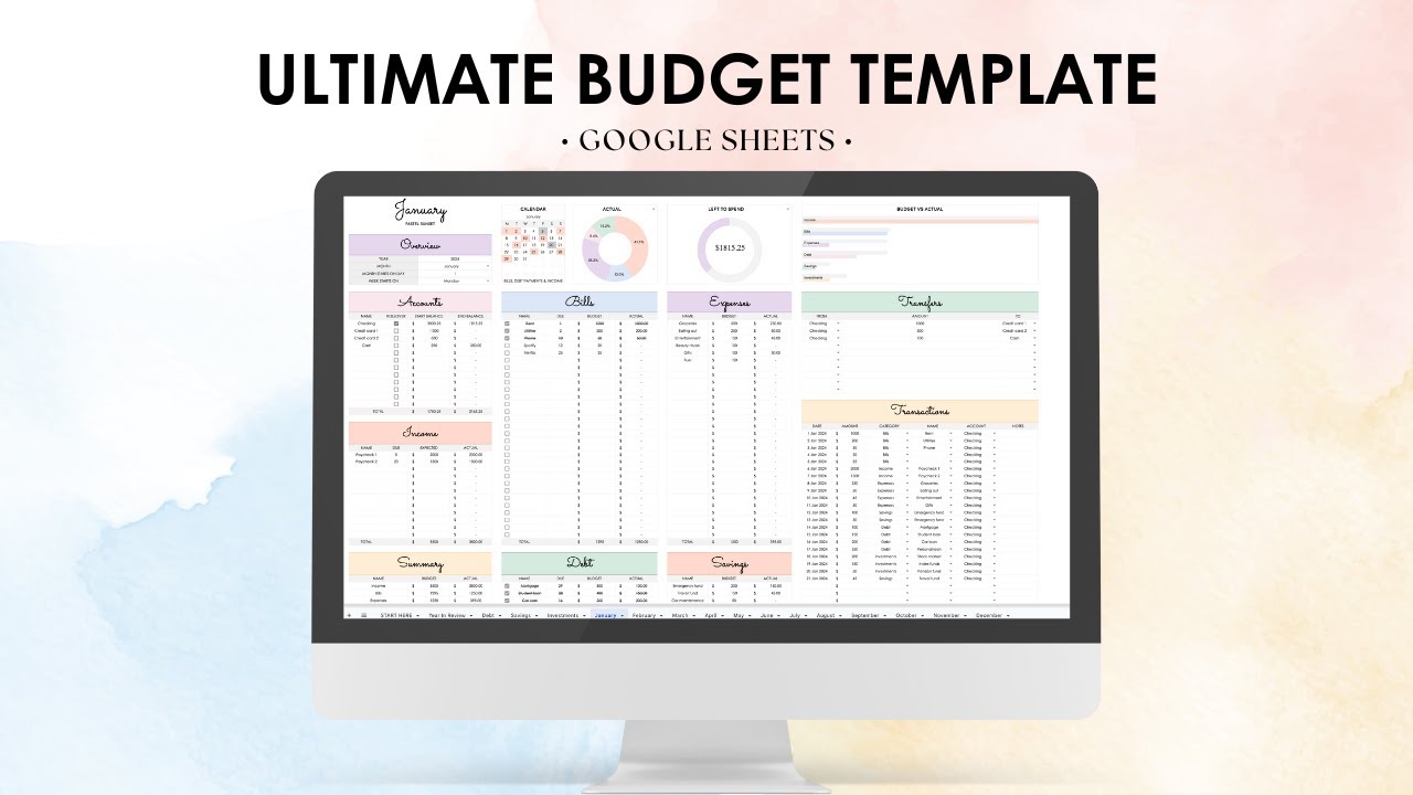 Ultimate Budget Spreadsheet for Google Sheets