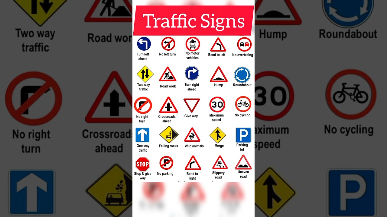 List of Road Signs and Traffic Symbols_Traffic Signs