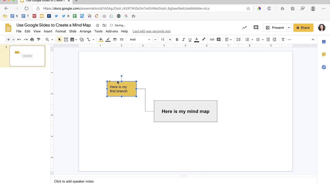 Use Google Slides to Create a Mind Map
