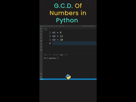 Find GCD of Numbers in Python | greatest common divisor #shorts #gcd #python