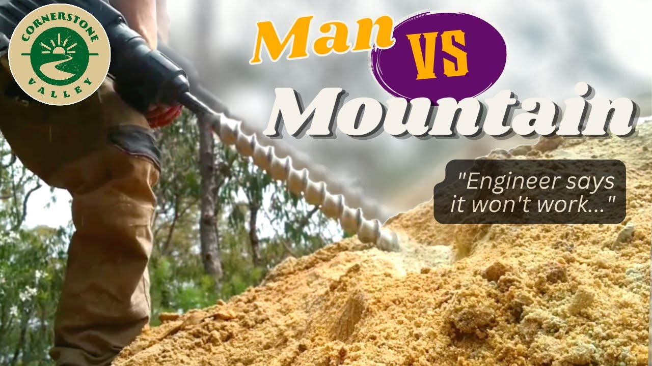 Breaking sandstone rocks saved me $80k. Drill+Jackhammer+Expando = Money in the bank.  No excavator