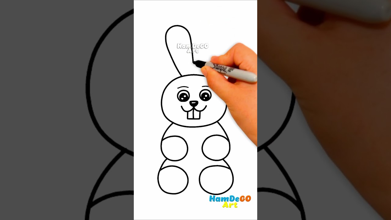 Que fácil !! Aprende a dibujar un conejo de una forma sencilla  #drawing  #art #easydrawing