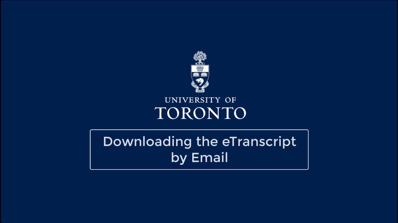 Downloading the eTranscript