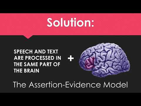 How to Make Great PowerPoint Presentations - Assertion Evidence Model
