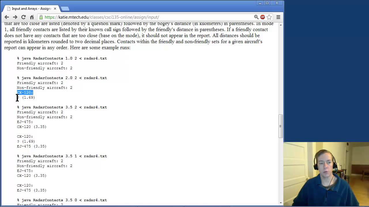 Assignment: Input and arrays