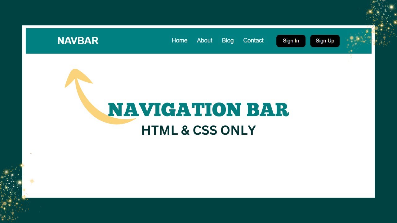 How to Create a Navigation Bar using HTML and CSS | Navbar CSS Tutorial | Header HTML CSS