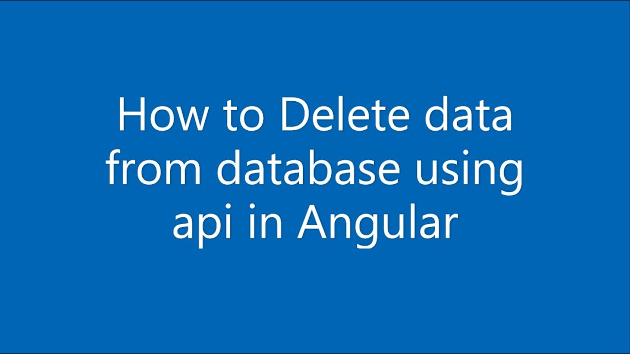 How to Delete data from database using api in Angular #Angular #HTML #CSS #jQuery #WebDesign