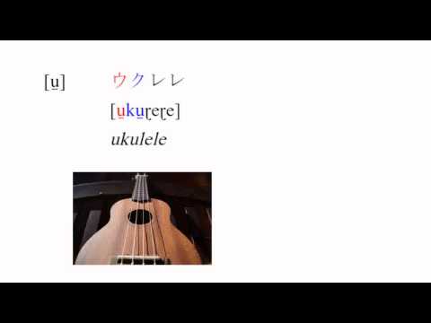 (DRAFT) Japanese Pronunciation, Video 3: The Japanese Vowels