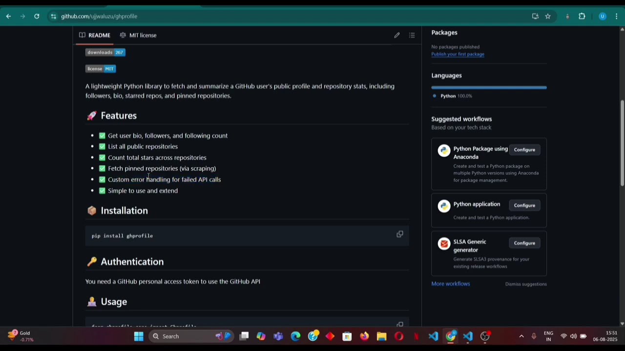 Ghprofile - A Python Library