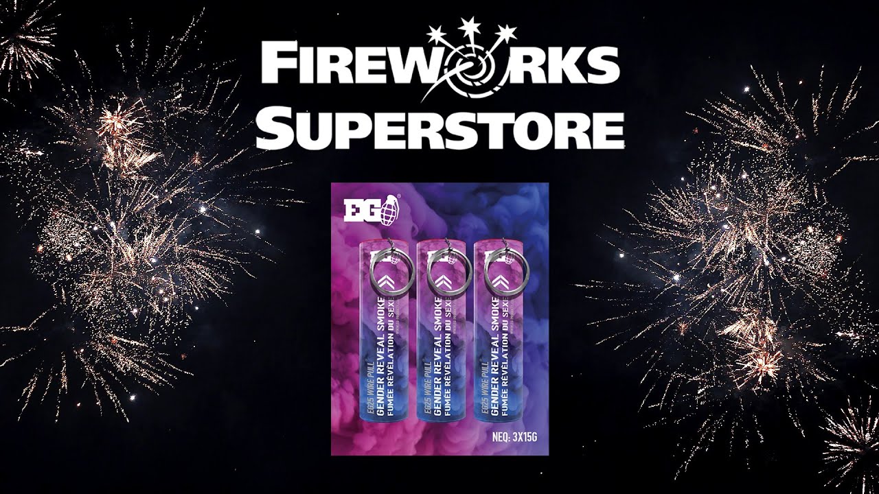 Gender Reveal Smoke Grenade (Blue EG-25) - Available at Fireworks Superstore!