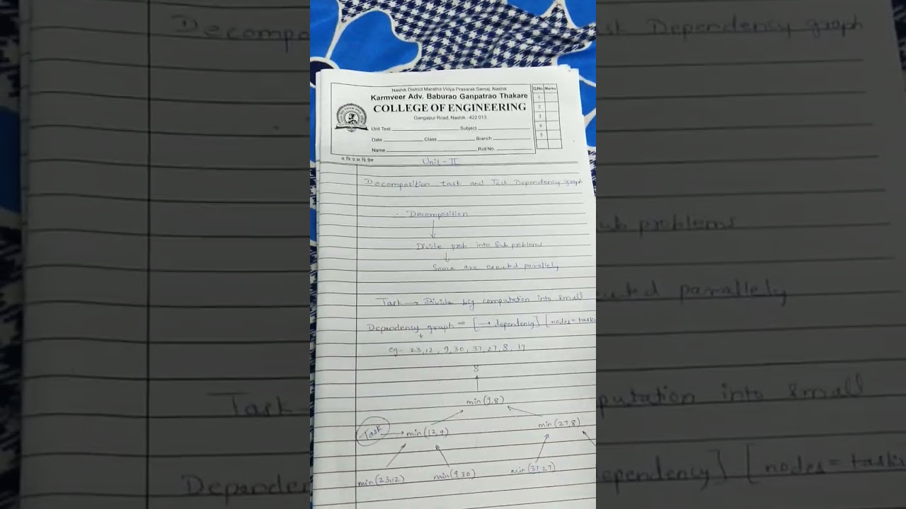 Decomposition , task and Task dependency graph