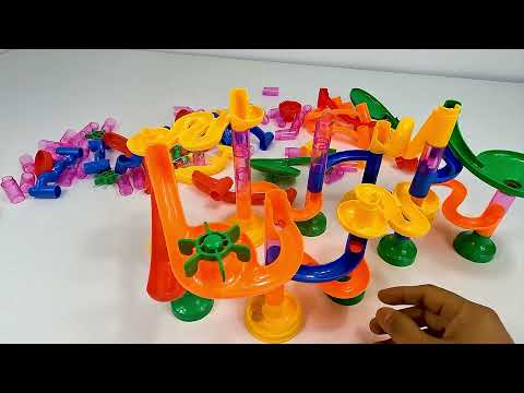 133 pcs Marble run race ASMR ☆ Satisfying Building Blocks Original colorful Toys