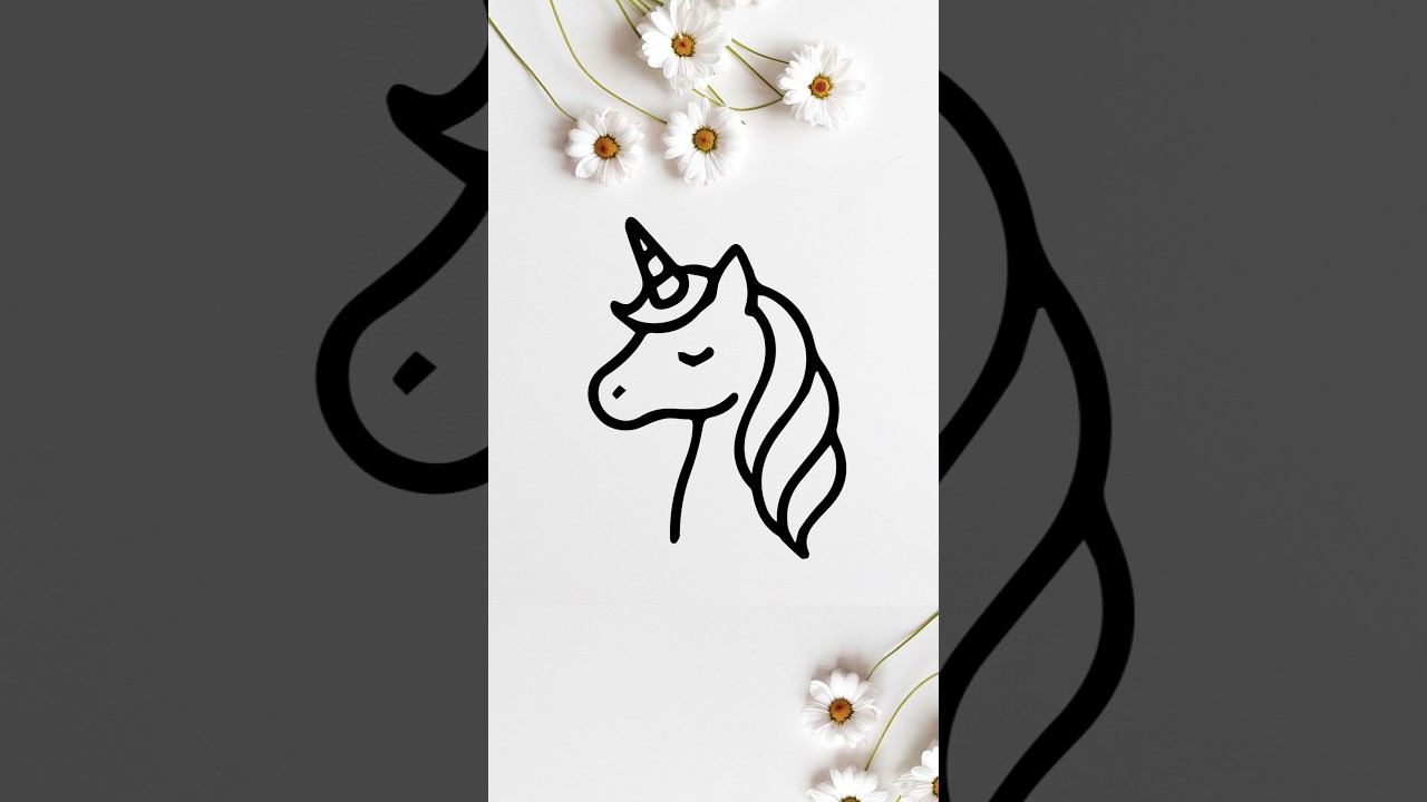 Cute Unicorn Tattoo / 2d Animation || How to Make Unicorn Tattoo Easy || #shorts #artist