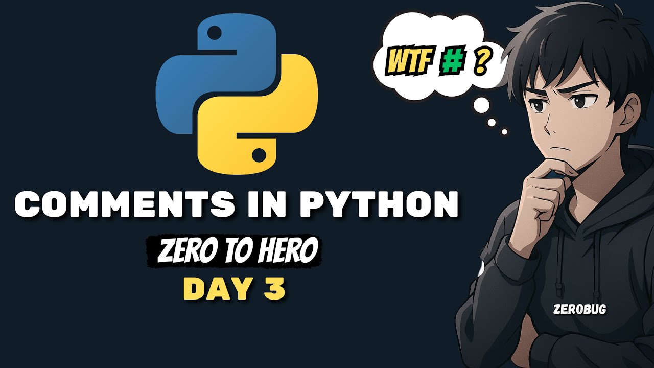 Comments in Python 🐍 Explained for Beginners | Day 3 – Zero to Hero Series