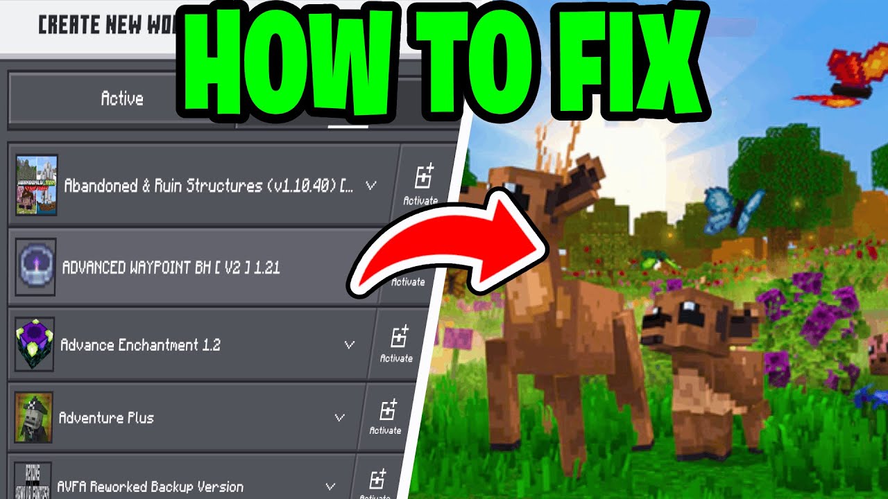 How To Fix Addon Not Working Minecraft Bedrock! - Android, IOS, Windows, Xbox, PS5