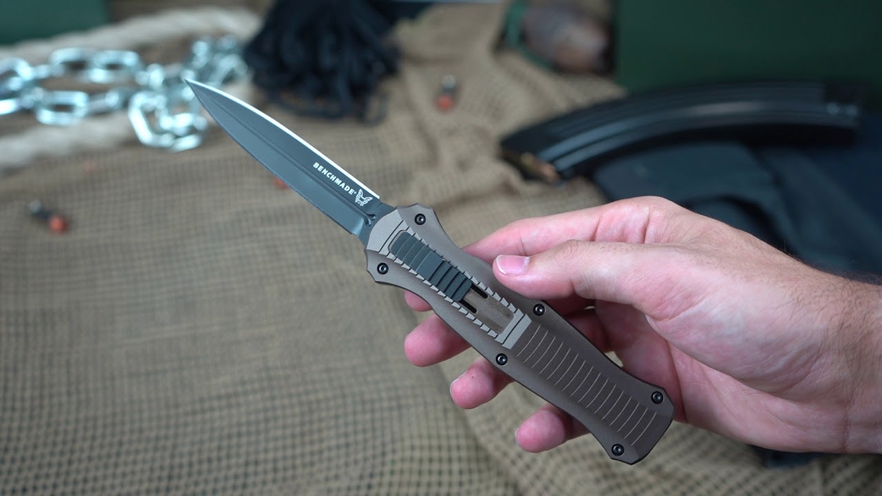 BENCHMADE INFIDEL LIMITED EDITION OTF AUTOMATIC KNIFE BURNT BRONZE