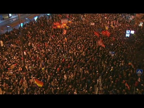 Anti-Islamisation PEGIDA rallies in Dresden and other German cities