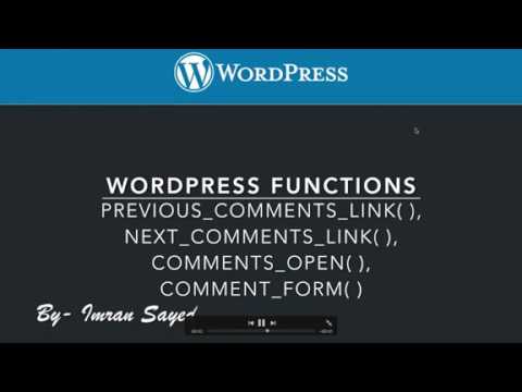 Learn WordPress functions Comments are closed Fix post type support comments open Part 10 - Mind ...