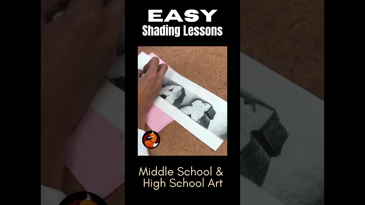 Easy Pencil Shading Lessons for Middle and High School Art (projects that kids really love to do!)