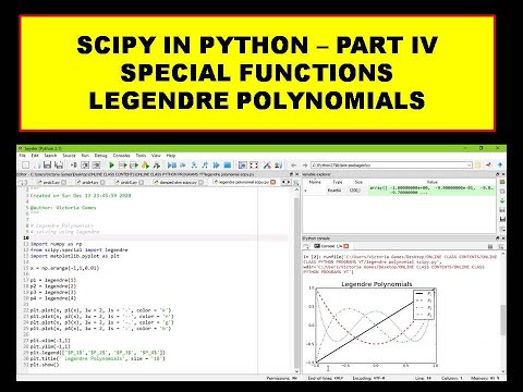 SCIPY in Python| Part - 4|Special Functions in Scipy - Legendre Polynomials