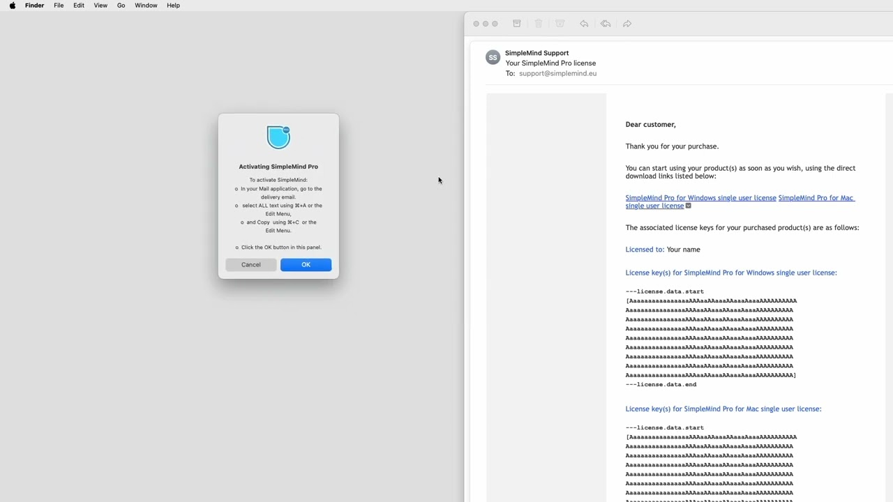 Activate SimpleMind Pro for Mac