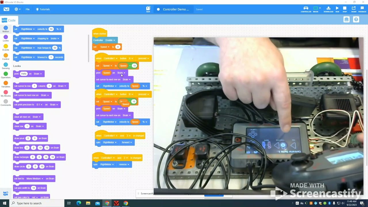VEX V5 Controller Setup and Basic Programming