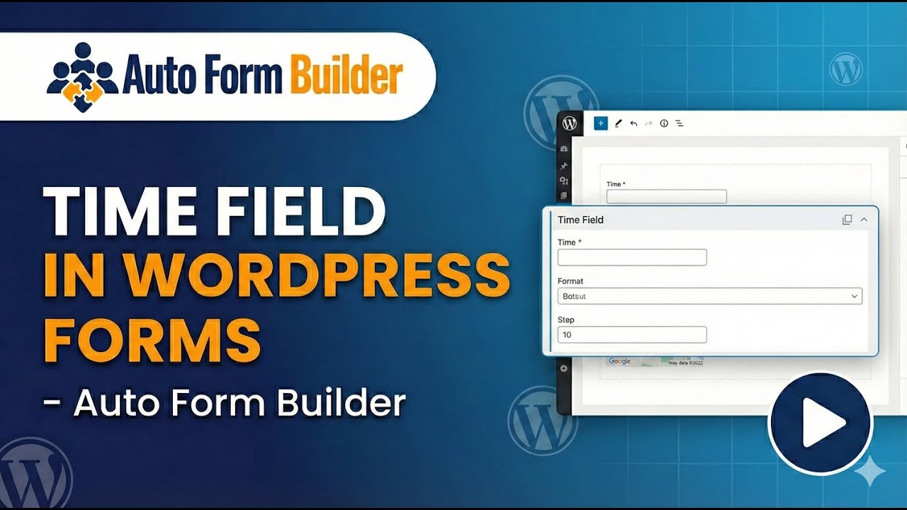 Time Field in WordPress Forms – Time Picker  (Auto Form Builder)