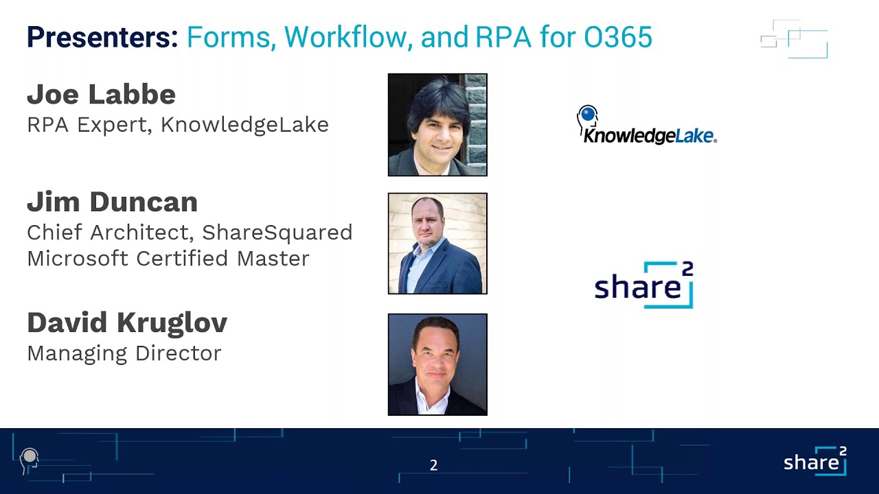 Electronic Forms, Workflow, and Robotic Process Automation