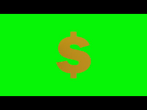 Dollar Sign animation Green Screen Video 4k & Non Copyright