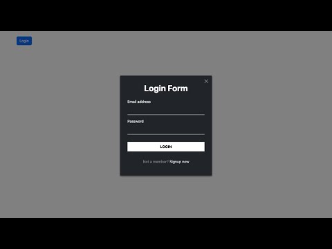 Popup Login Form Bootstrap | Bootstrap Modal Form