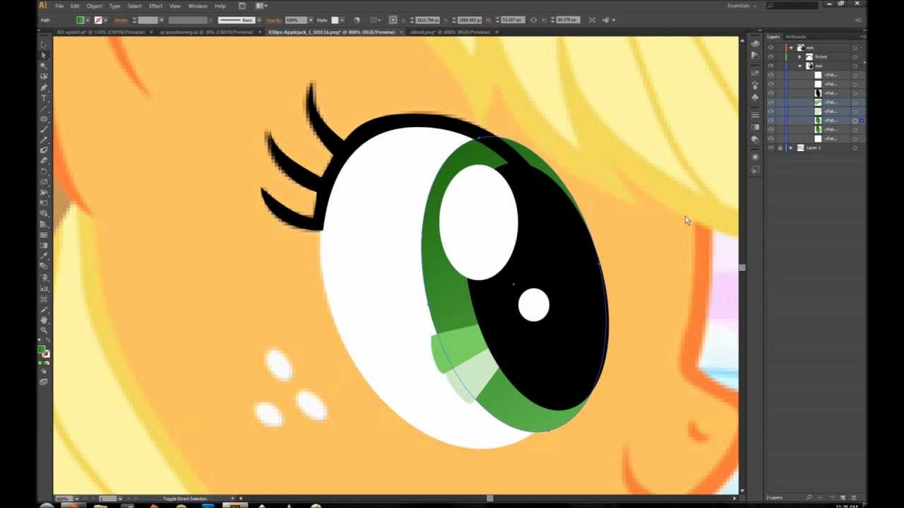 Mlp vector Illustrator eye tutorial part 2