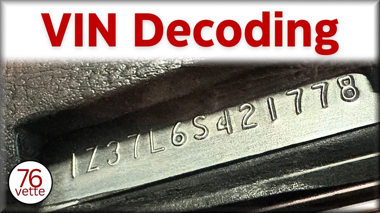 How to Decode a C3 Corvette VIN