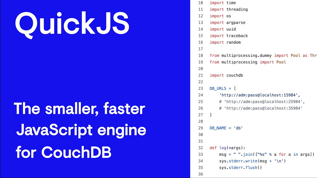 QuickJS: CouchDB’s new JavaScript engine